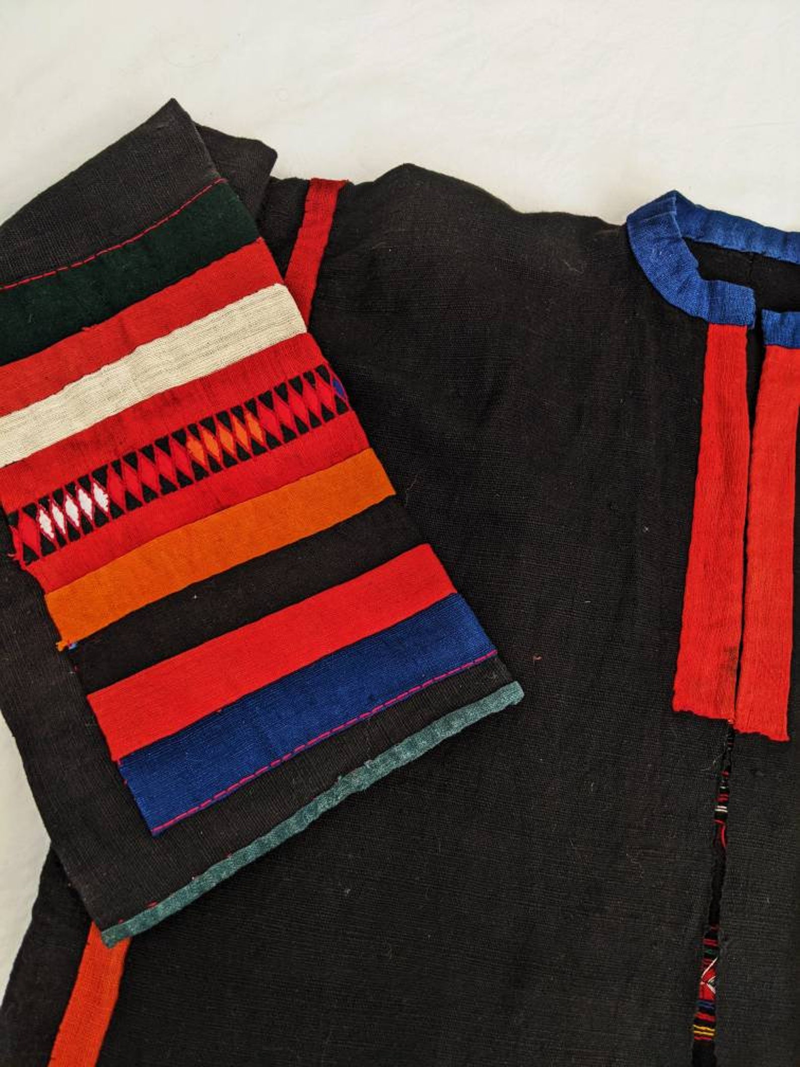 Vintage Akha Tribe Pattern Ornament Handmade Embroidered - Etsy