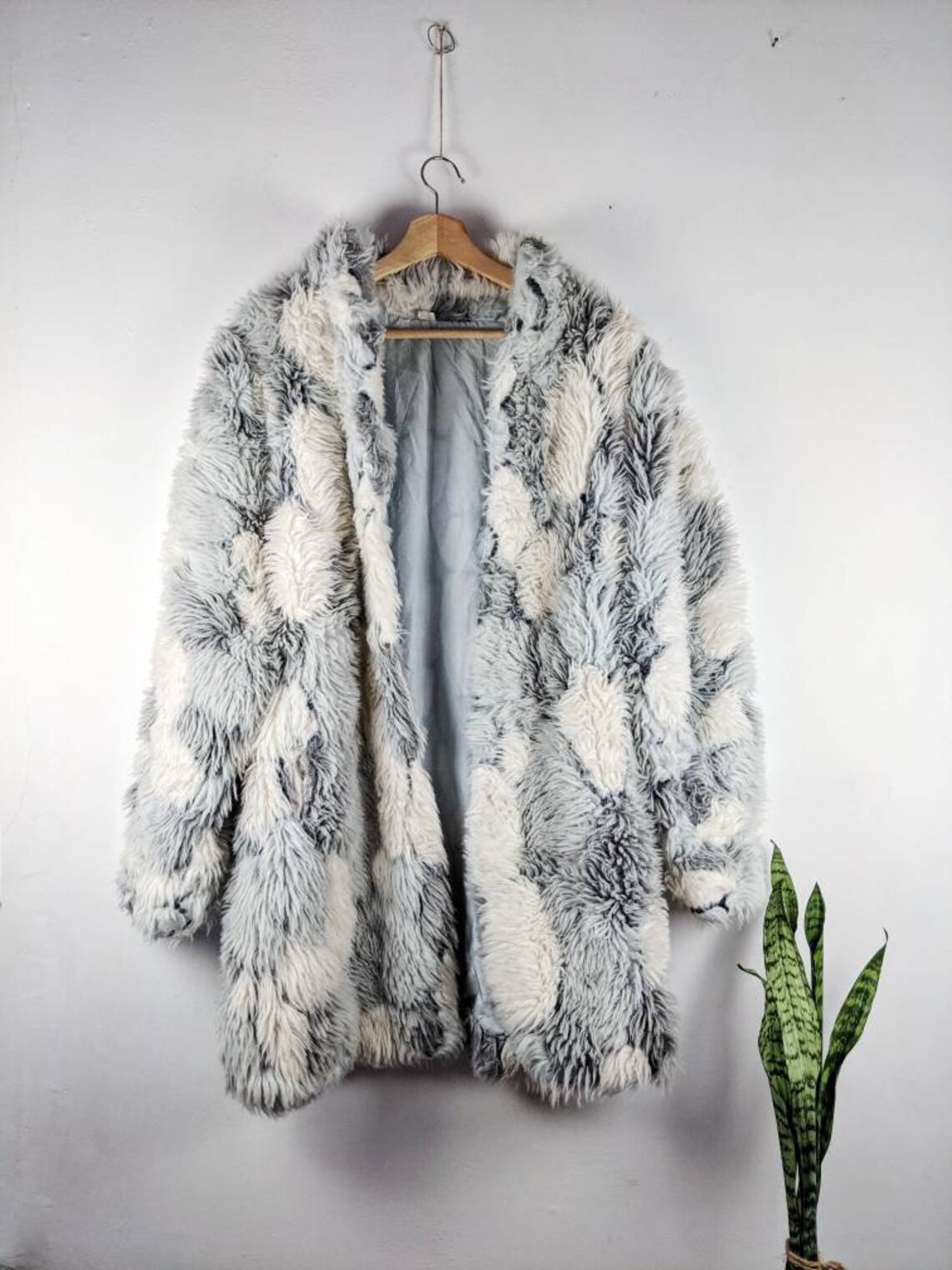 Vintage Couture Helene Faux Fur Coat 90s Belgium Printed - Etsy