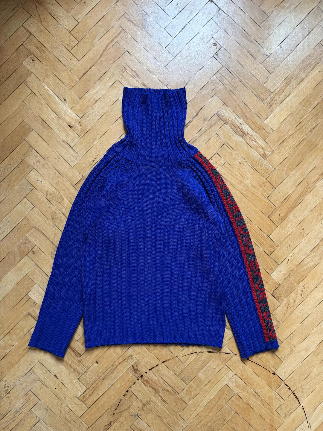 Vintage Dolce & Gabbana Roll Neck Sweater, Y2K Blue Knit (size M) - Etsy
