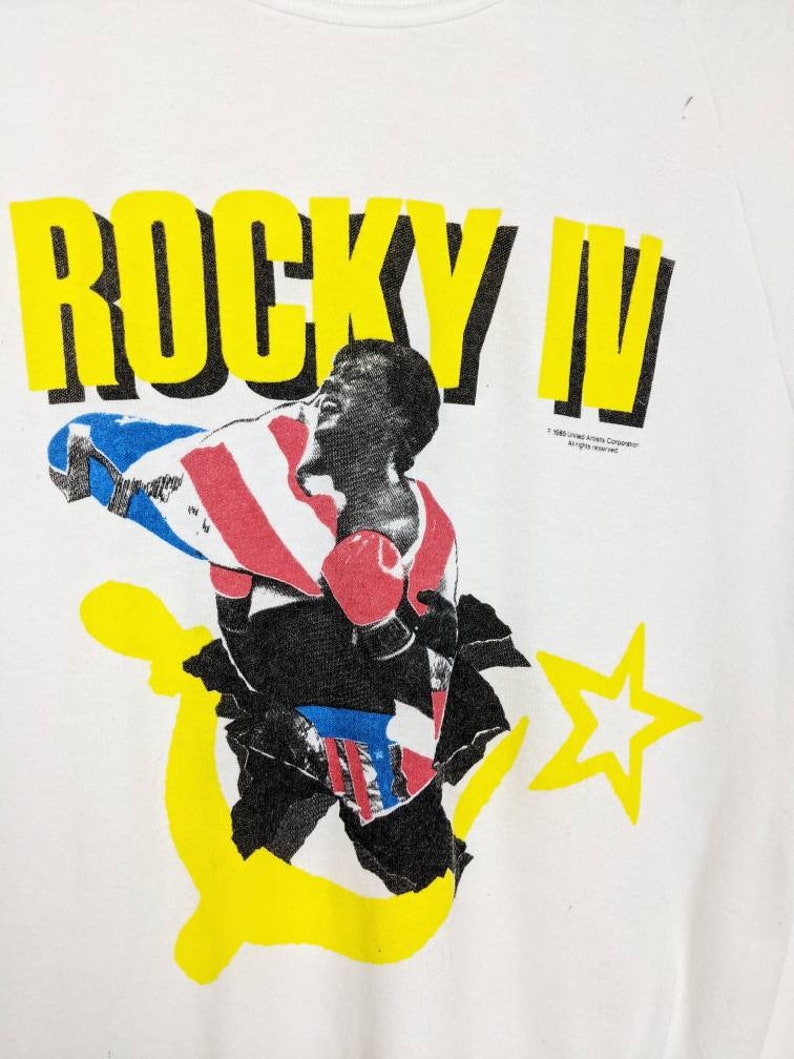 Vintage Rocky 4 1985 Movie Merch T-shirt Single Stitch | Etsy