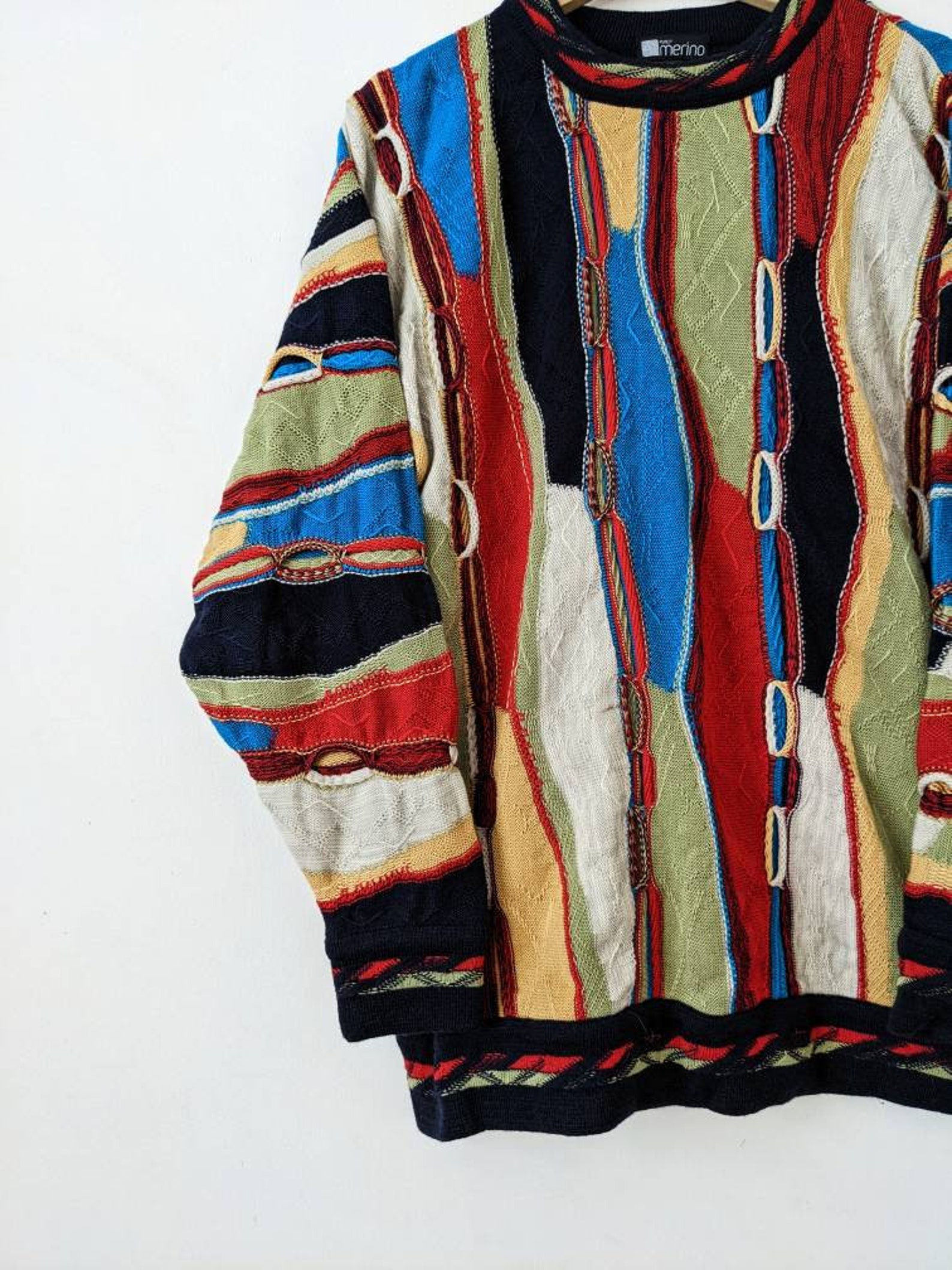 Purely Merino Australian Sweater Multicolor Coogi Style - Etsy