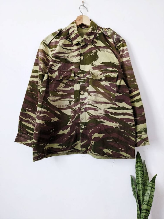Vintage Camo Jacket Tiger Pattern Camo 70s Army Frenc… - Gem