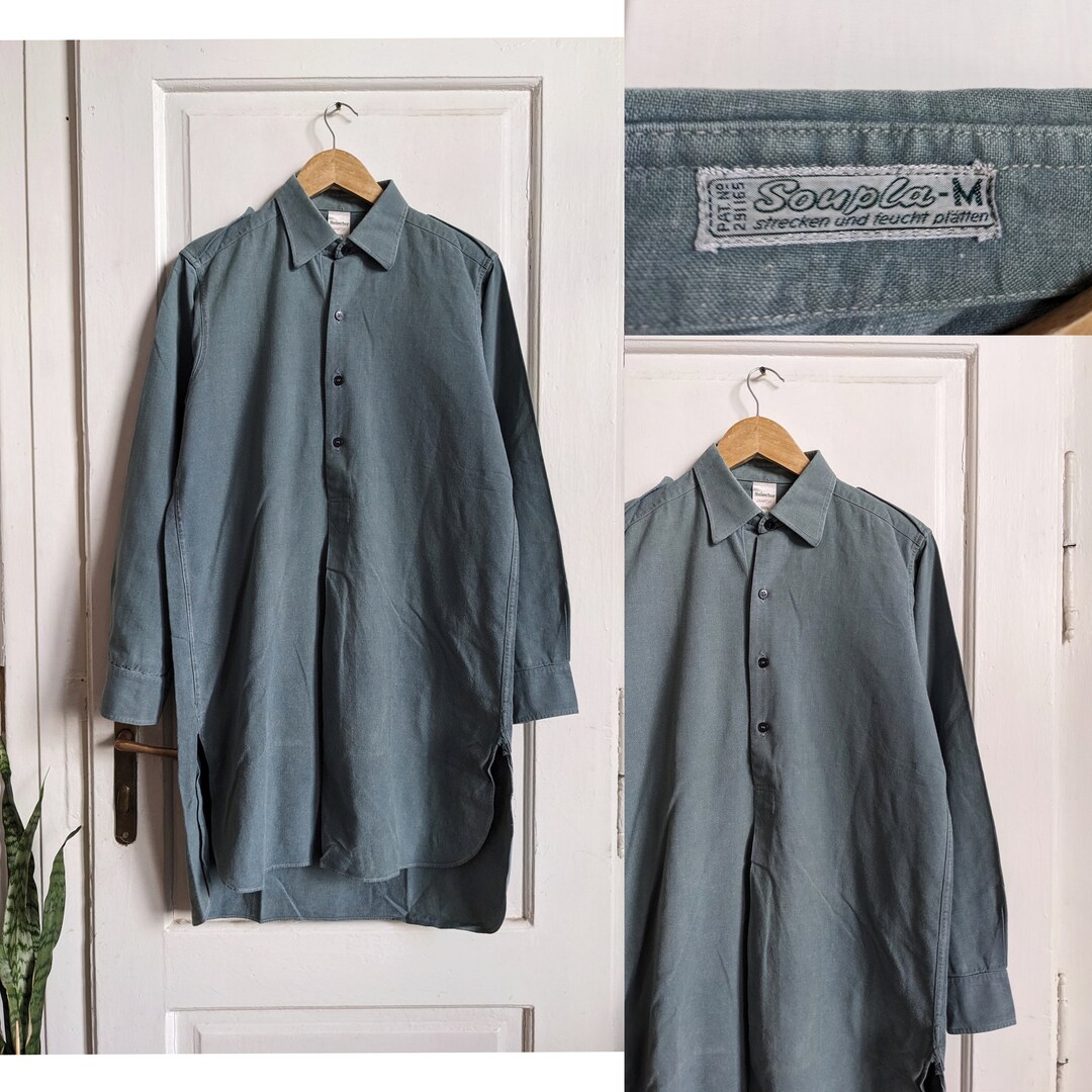 Vintage 60s Swiss Amy Uniform Shirt Khaki - Etsy