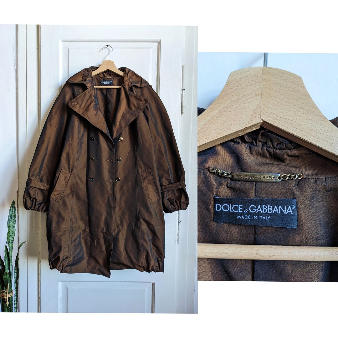 Trench coat de nylon de grife da Dolce & Gabbana - Etsy Portugal