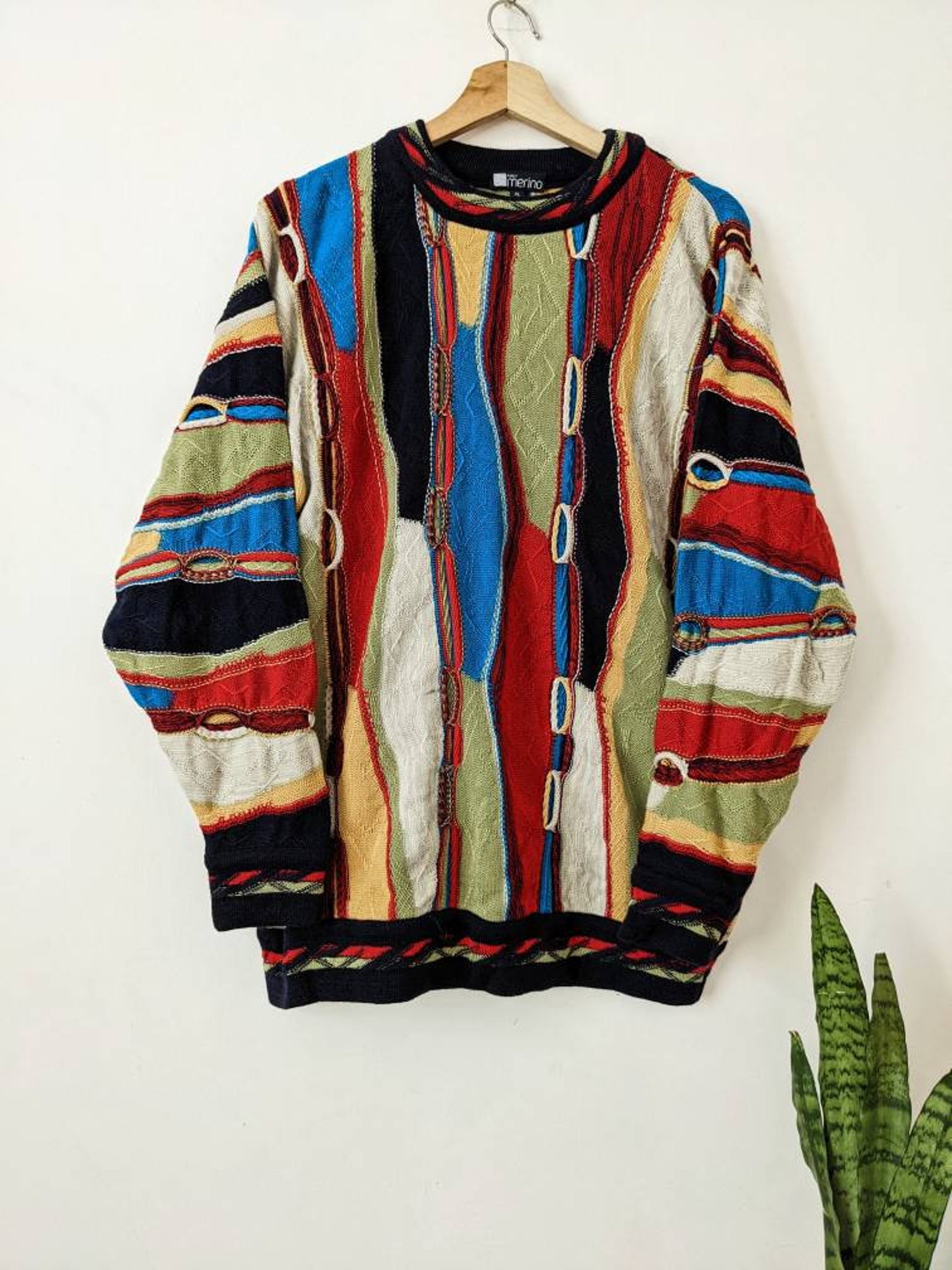 Purely Merino Australian Sweater Multicolor Coogi Style - Etsy