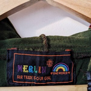 Merlin Multicolor Patchwork Hoodie Flowers Applique Hippie Floral Nepal ...