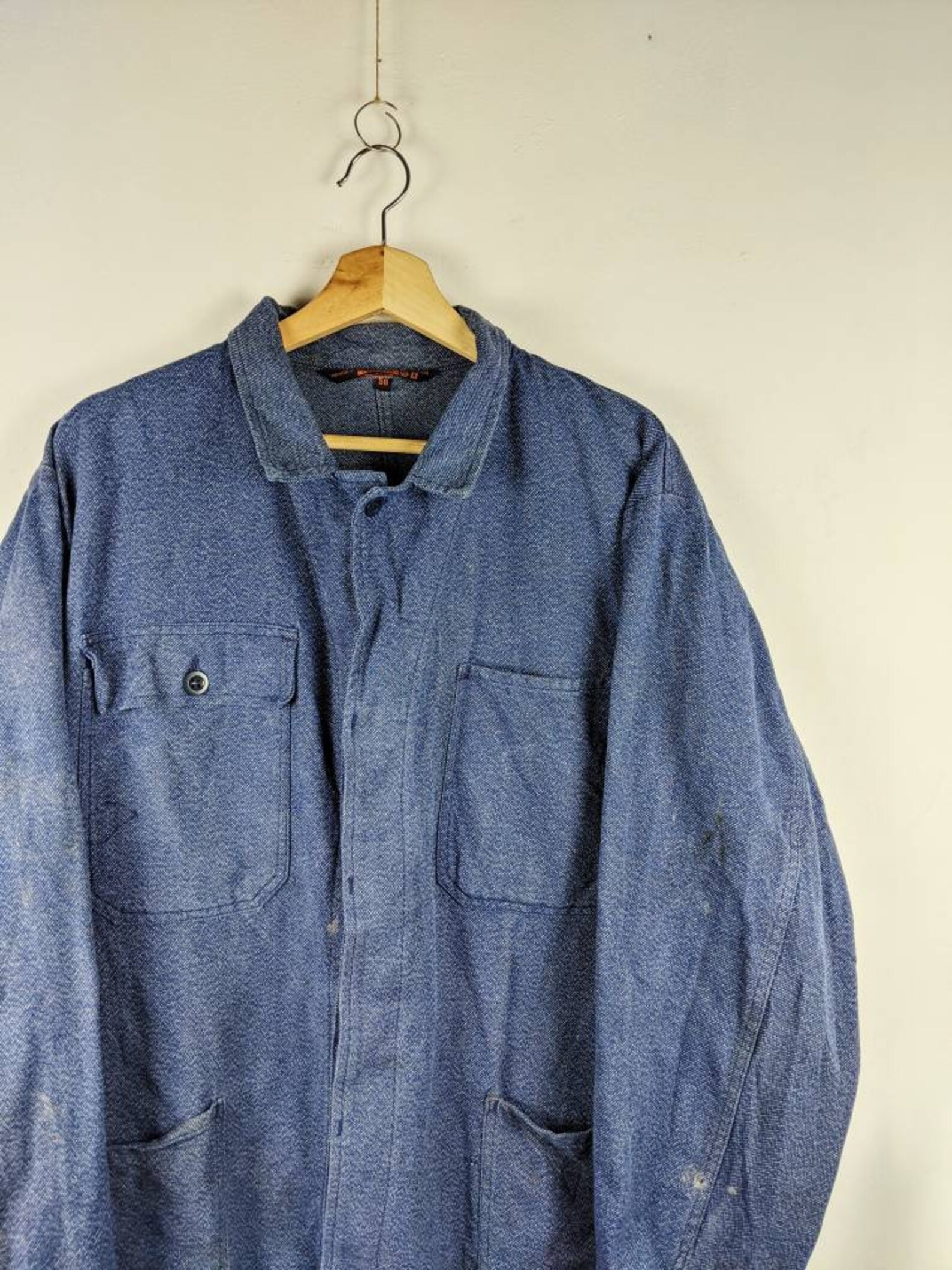 Vintage Chore Jacket French Work Wear Sanfor Moleskin Faded | Etsy