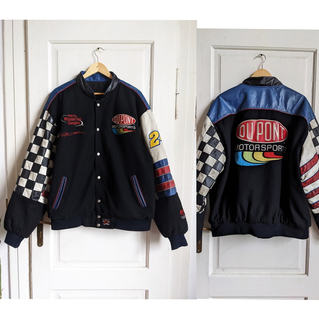 Vintage Dupont Nascar Varsity Jacket Jeff Gordon Wool Leather Racing - Etsy
