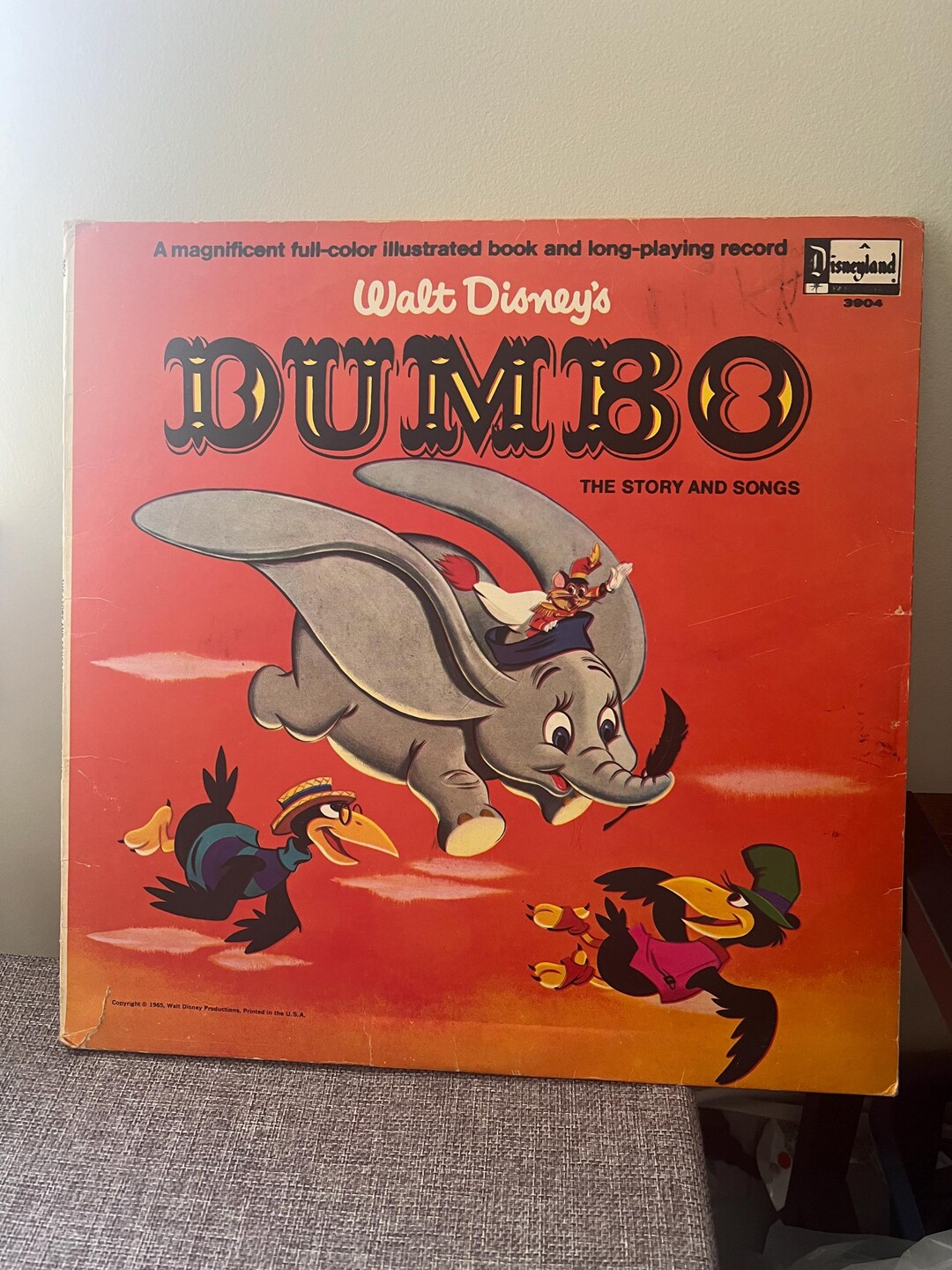 Walt Disney's Dumbo Story & Songs Book and Record LP Vinyl Disneyland ...