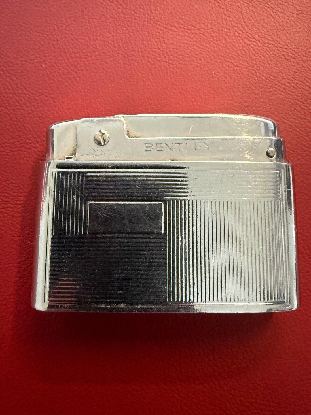 Vintage 1960s Bentley Butane Table Lighter Chrome Art Deco | Made in ...