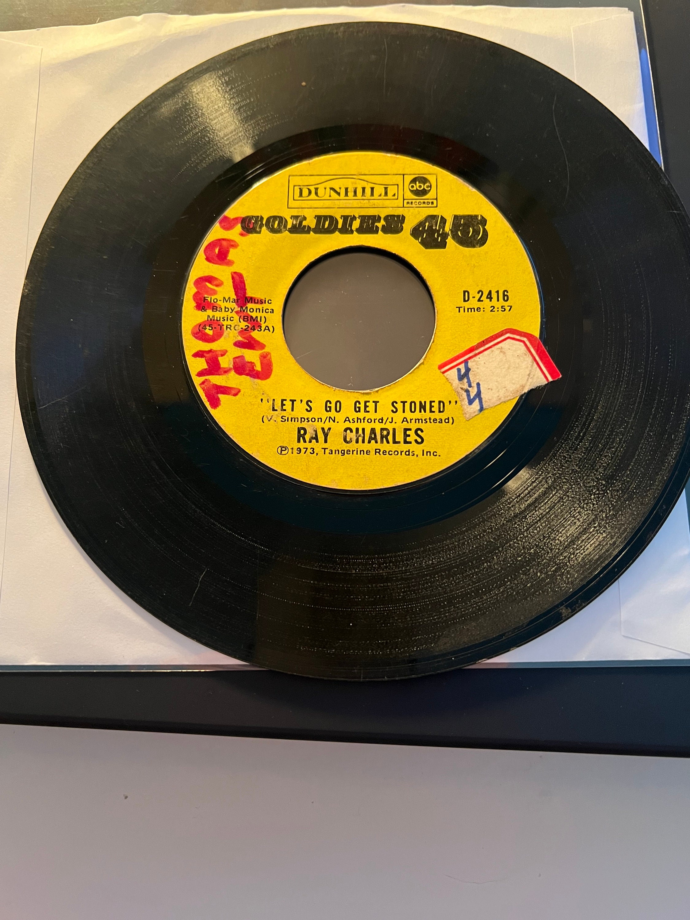 Ray Charles Let's Go Get Stoned / Busted 7 45 RPM Single Goldies 45 - Etsy