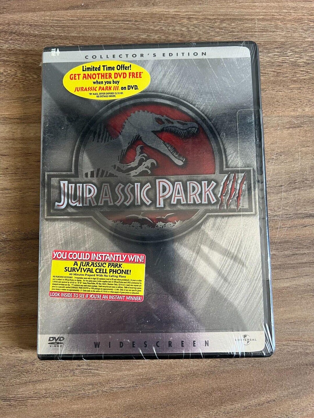 Jurassic Park 3 DVD widescreen collector's Edition - Etsy