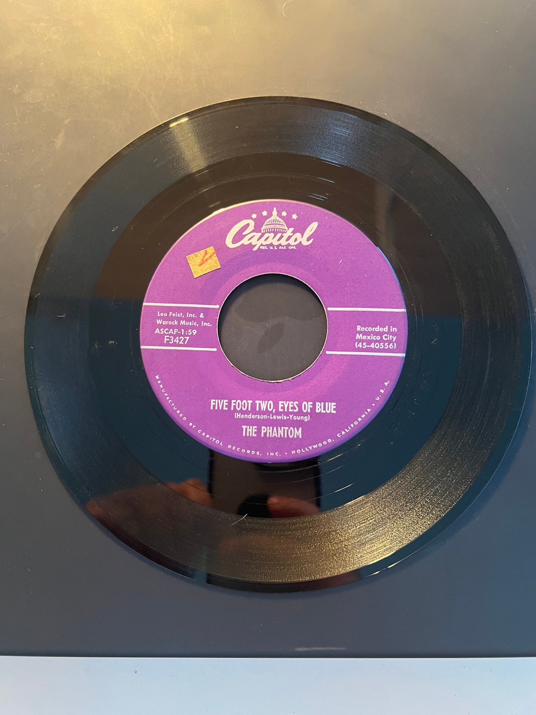 The Phantom Five Foot Two/whispering 45RPM Record Capitol Label - Etsy