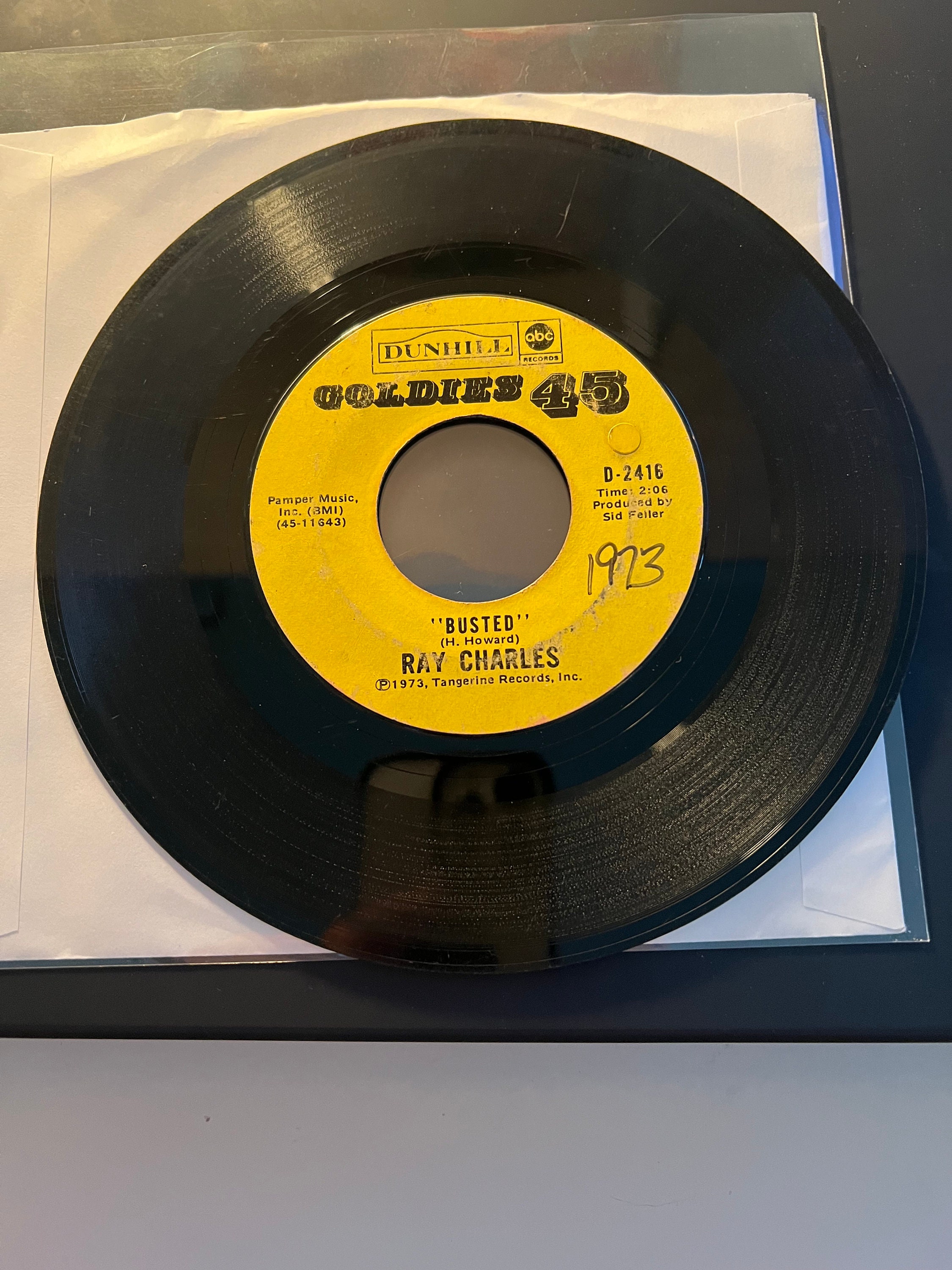 Ray Charles Let's Go Get Stoned / Busted 7 45 RPM Single Goldies 45 - Etsy