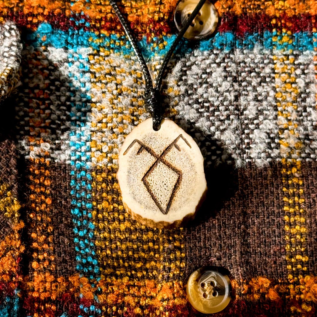 Deer Motif Antler Necklace, Pendant, Rustic Viking Style, Crafts ...