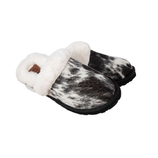 Black and White Cow Slippers - Etsy