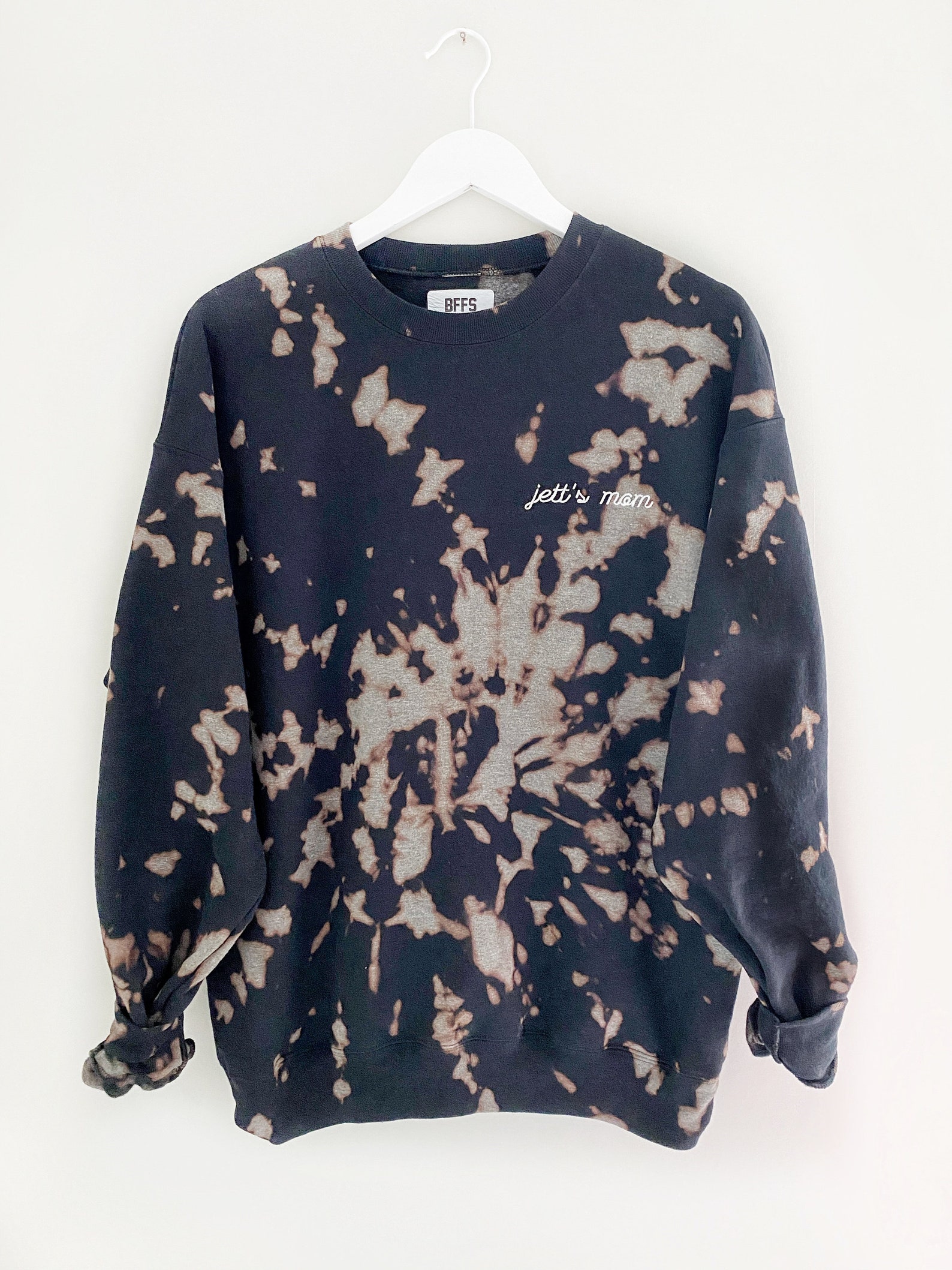 FLIP IT STITCH 3 Embroidered Reverse Tie-dye Sweatshirt - Etsy