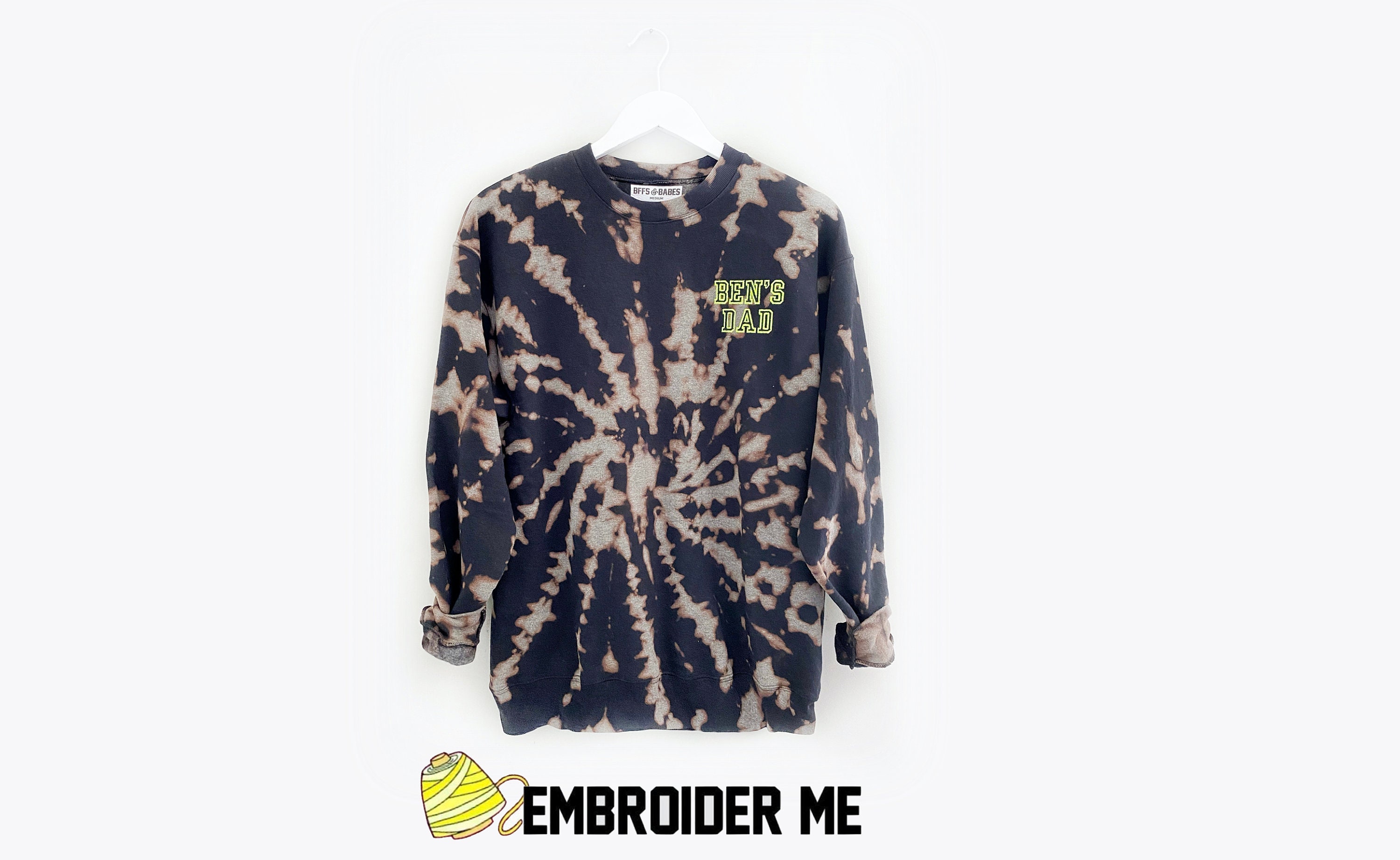 FLIP IT 4 DAD 3 an embroidered reverse tie-dye sweatshirt | Etsy