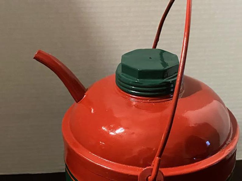 TEXACO Vintage Dome Top GAS Kerosene CAN Station Coal Oil 1 Gallon ...