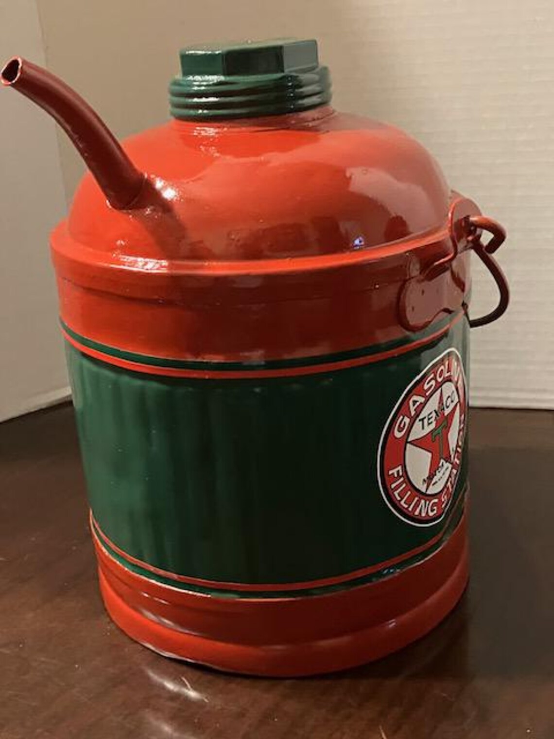 TEXACO Vintage Dome Top GAS Kerosene CAN Station Coal Oil 1 Gallon ...