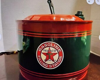 TEXACO Vintage Gas Kerosene CAN Station Coal Oil 1 Gallon Motor Decal ...
