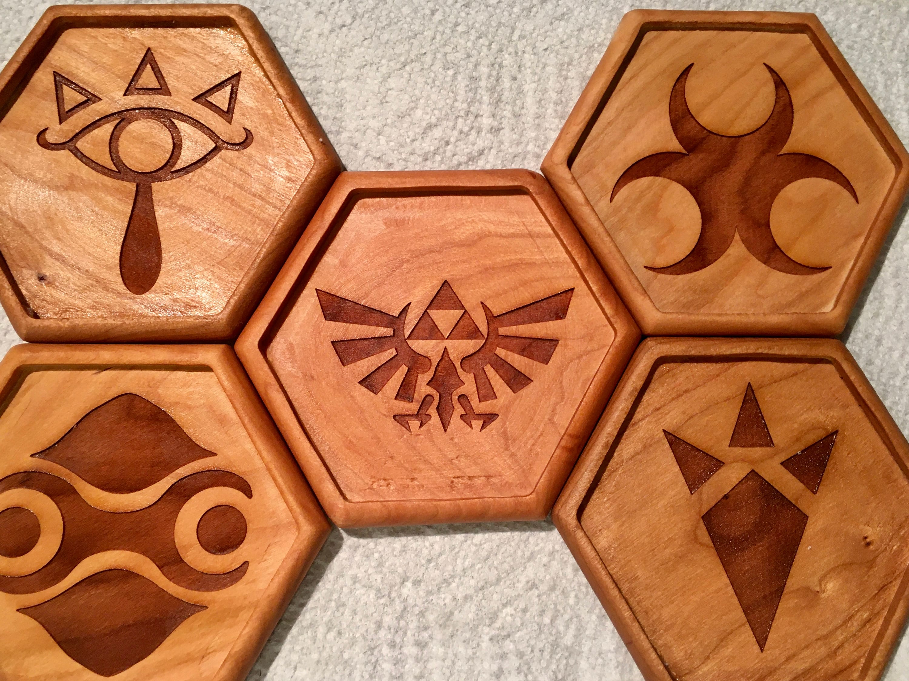 Legend of Zelda Wooden Coasters | Etsy