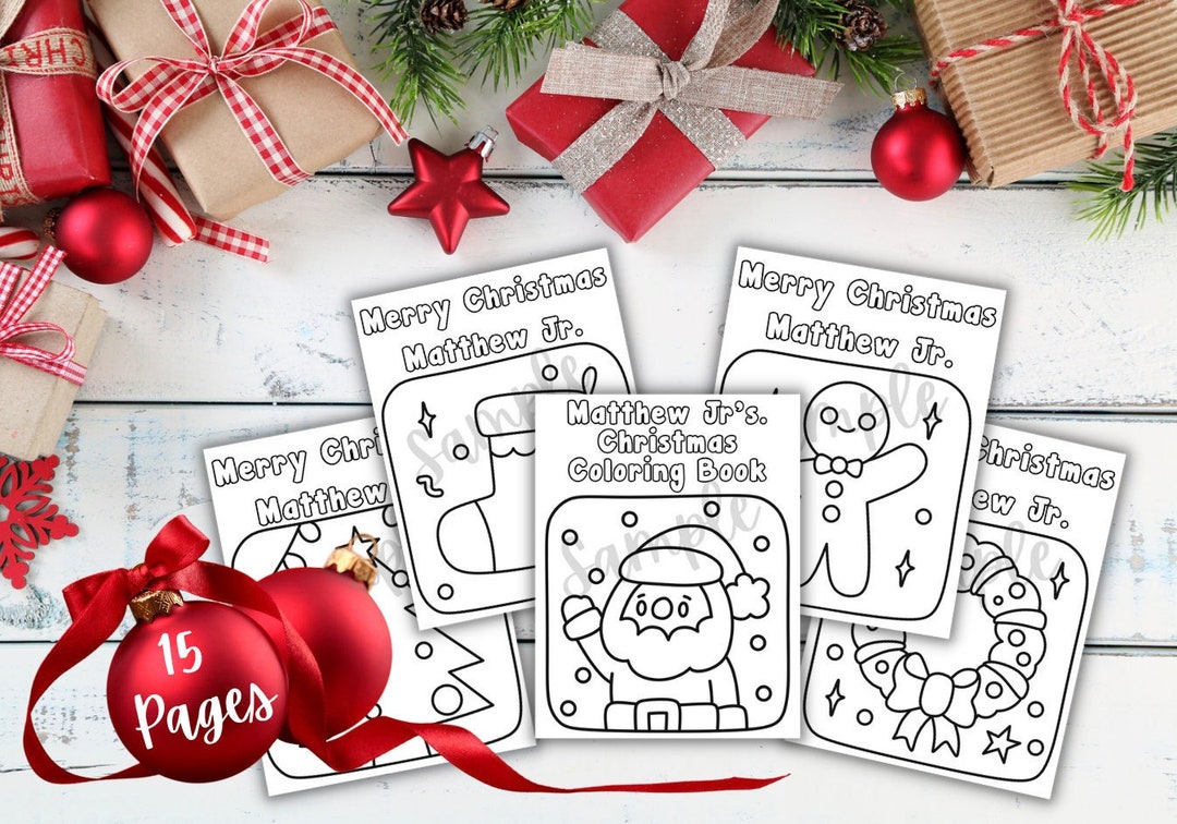 Set of 15 Customizable Christmas Coloring Pages, Count Down to ...