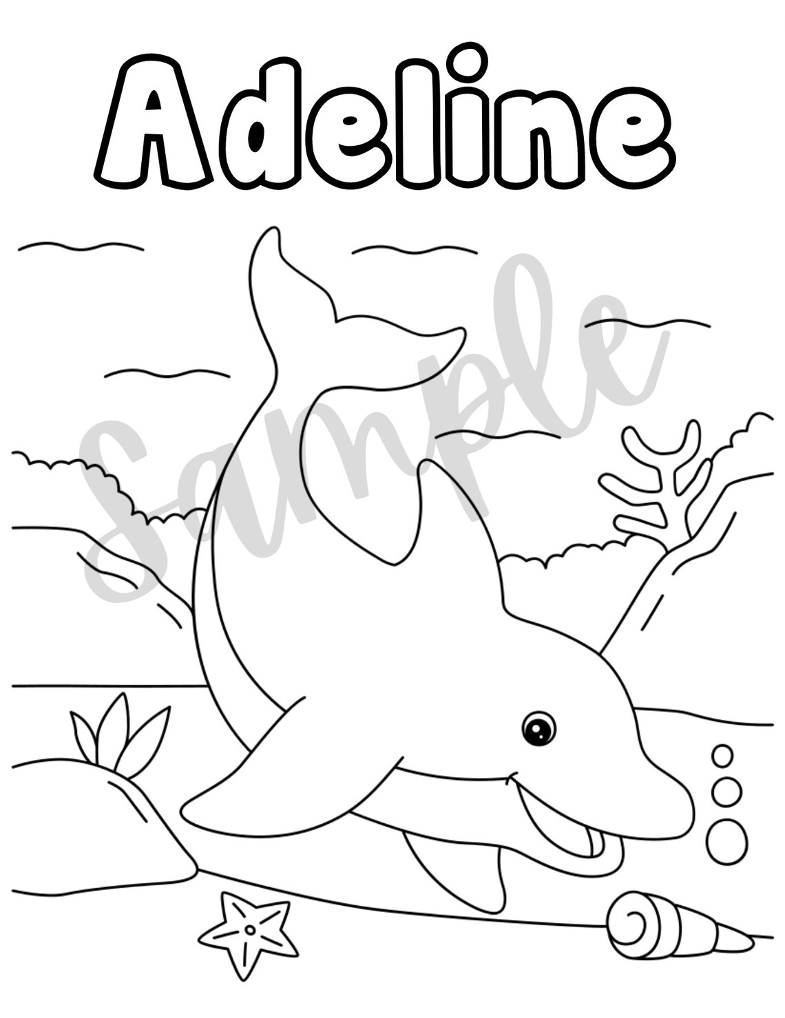 Set of 15 Customizable Under the Sea Coloring Pages Ocean - Etsy