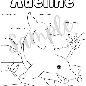 Set of 15 Customizable Under the Sea Coloring Pages, Ocean Birthday ...