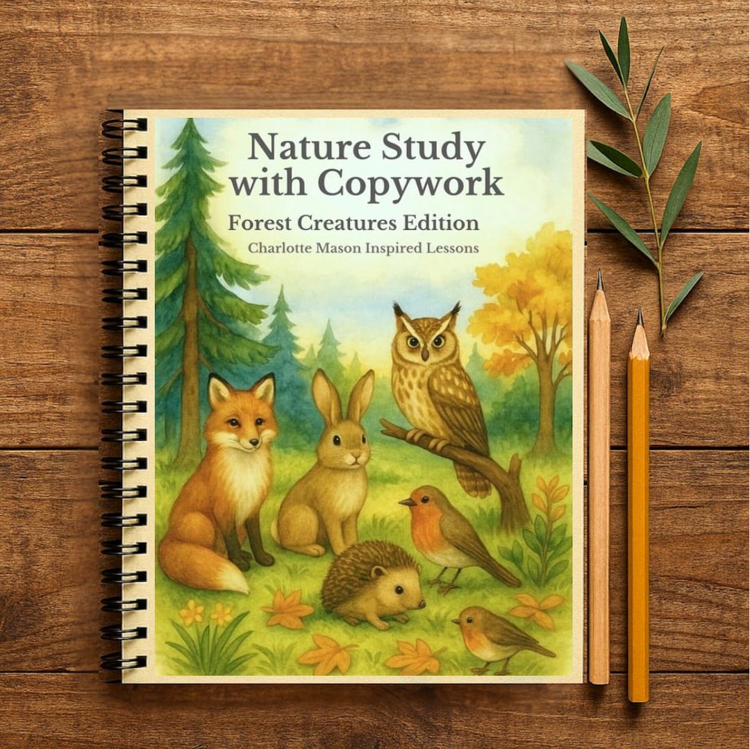 Forest Creatures Nature Study Workbook: Watercolor Animals, Copywork ...