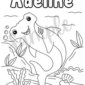 Set of 15 Customizable Under the Sea Coloring Pages, Ocean Birthday ...