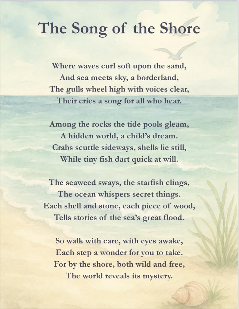 By the Seashore | Charlotte Mason Nature Study With Copywork ...
