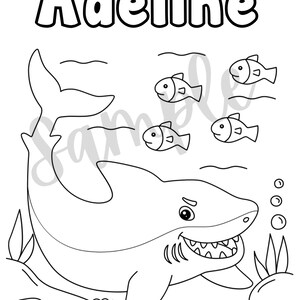 Set of 15 Customizable Under the Sea Coloring Pages, Ocean Birthday ...