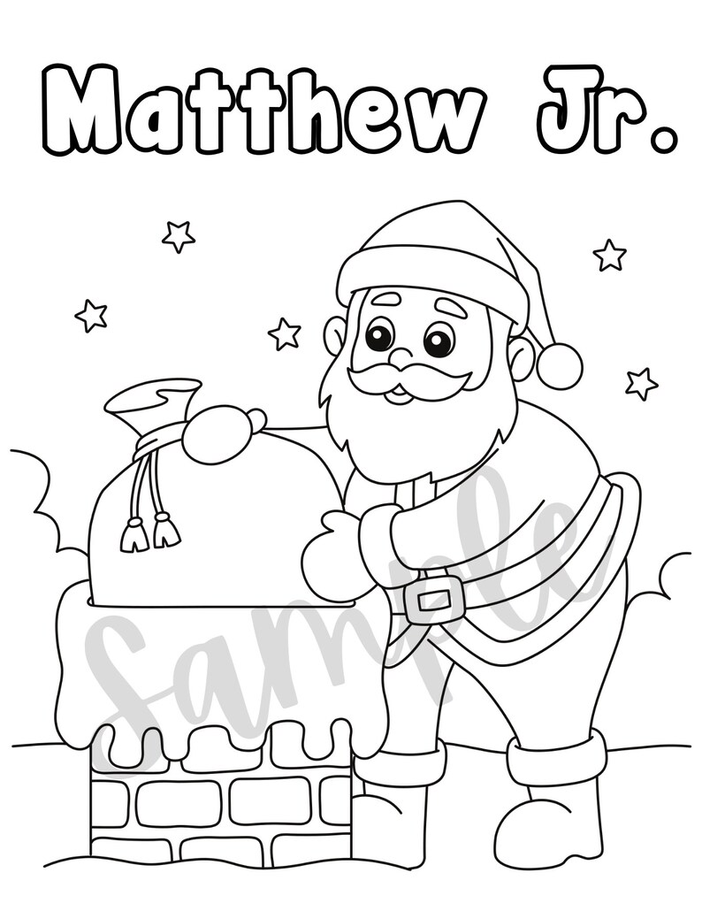 Set of 12 Customizable Christmas Coloring Pages, Count Down to ...