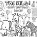 Customizable Two Wild Birthday Printable Coloring Page, Two Wild Party ...
