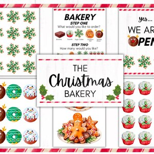 Christmas Bakery Pretend Play Printable, Dramatic Play Bakery Shop ...