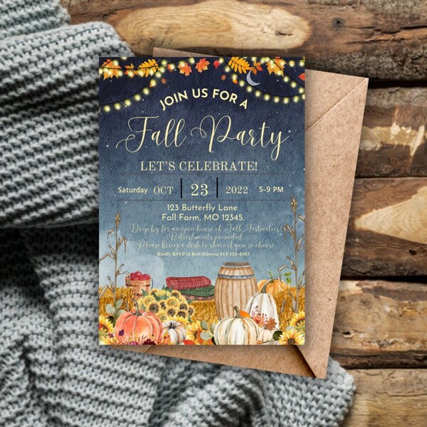 Fall Invitations - Etsy