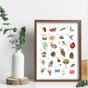 Nature Alphabet Art Print: Homeschool Decor (digital Download) - Etsy