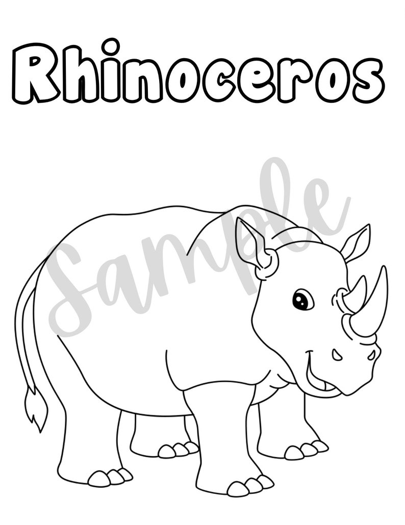Set of 38 Customizable Zoo Animal Theme Coloring Pages - Etsy