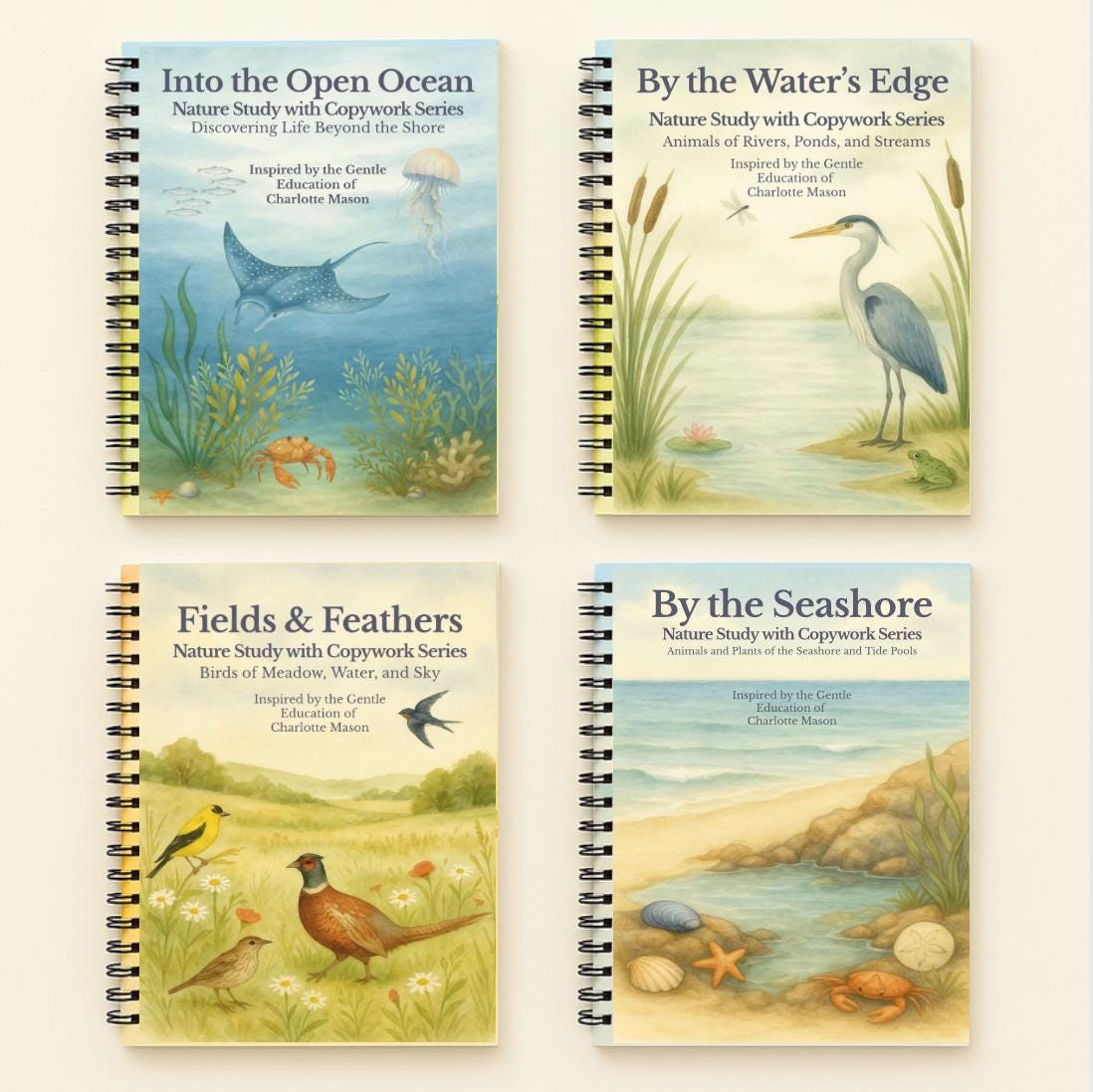 Nature Study Workbook Bundle | Fields and Feathers, by the Seashore, by ...