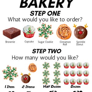 Christmas Bakery Pretend Play Printable, Dramatic Play Bakery Shop ...