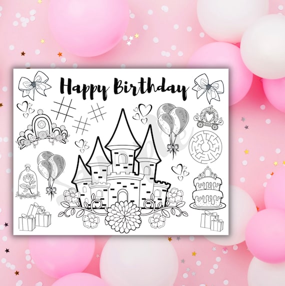Happy Birthday Princess Printable Princess Theme Princess | Etsy
