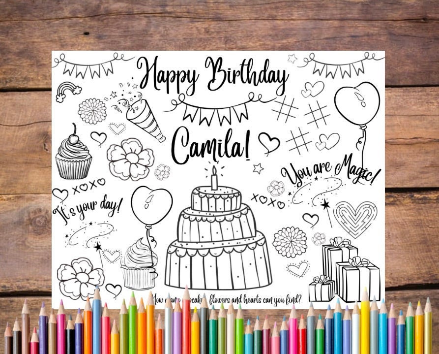 Birthday Coloring Page