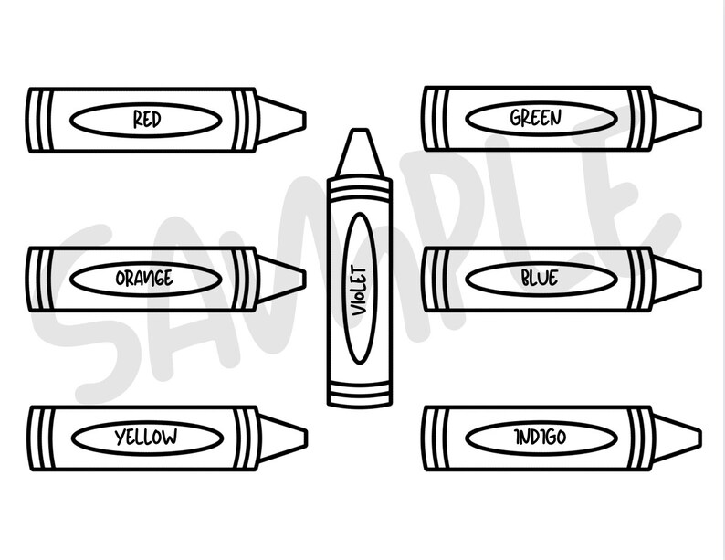 Colors of the Rainbow Printable Worksheet Instant Download Cut and ...