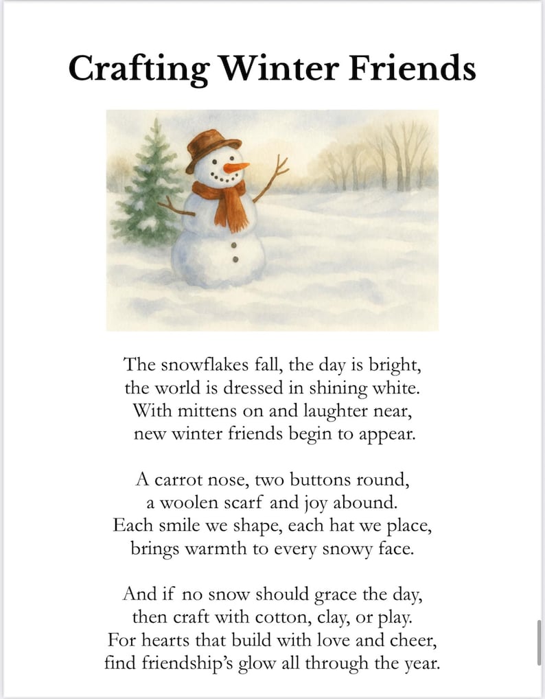 Winter Homeschool Workbook | Poetry, Copywork, Coloring (ages 6-12) - Etsy