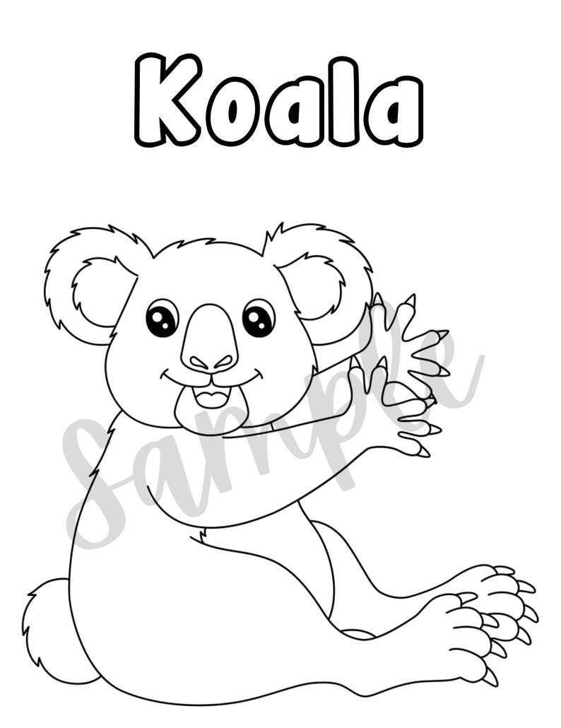Set of 38 Customizable Zoo Animal Theme Coloring Pages - Etsy