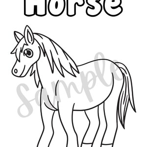 Set of 19 Customizable Farm Theme Coloring Pages, Educational ...