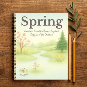 Charlotte Mason Inspired Cursive Copywork Workbook Bundle: 4 Seasons ...