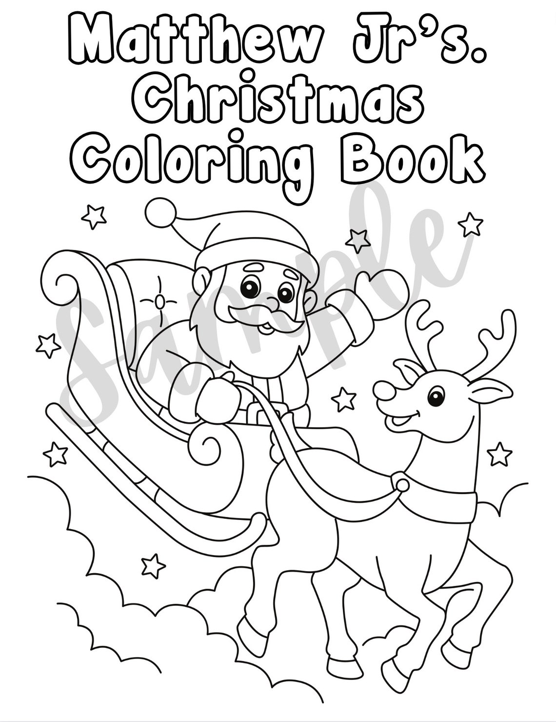Set of 12 Customizable Christmas Coloring Pages Count Down to - Etsy