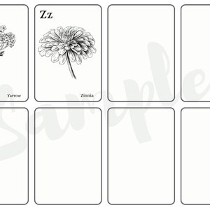 26 Nature Inspired Alphabet Flash Cards Instant Download, Coloring ...
